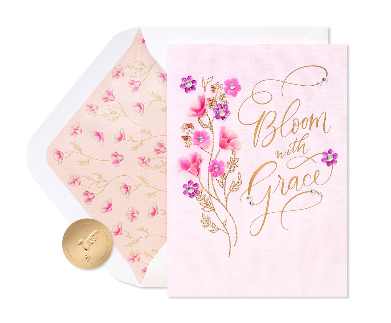 Blank Blooming with Grace Greeting Card | Breast Cancer Research Foundation